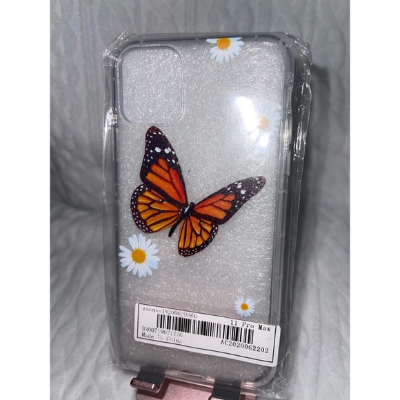 SHEIN | Accessories | Butterfly Daisy Clear Iphone 1 Pro Max Case ...